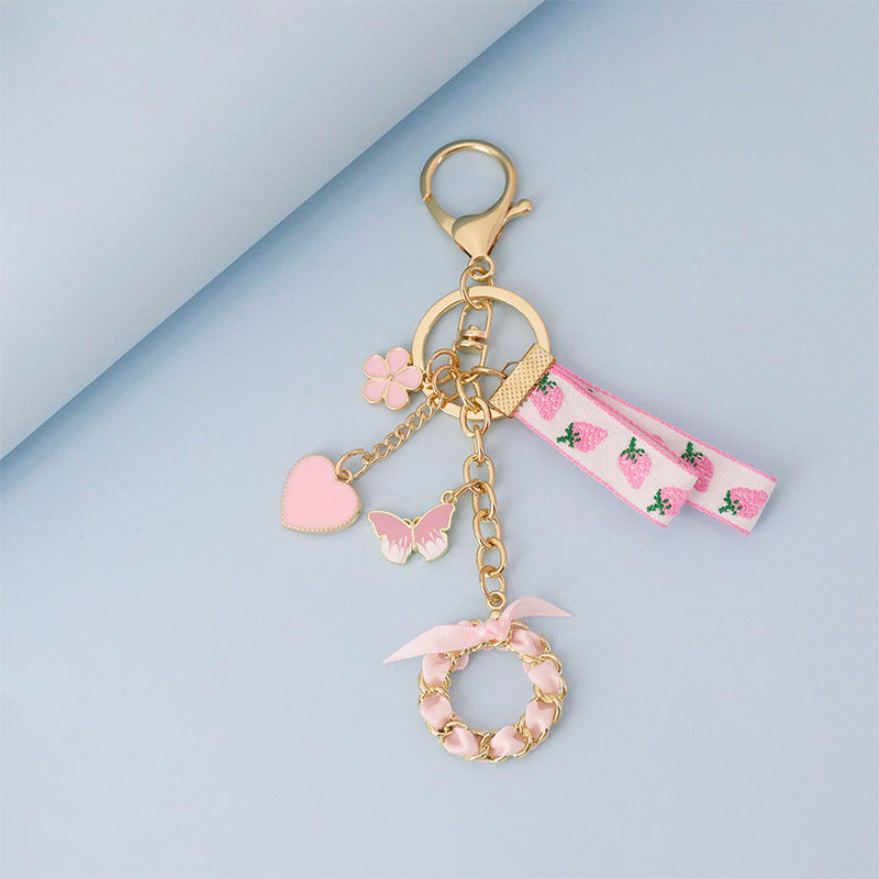 [1 PIECE] Satin Ribbon Wreath Keychain – Allie Reese Cute Things