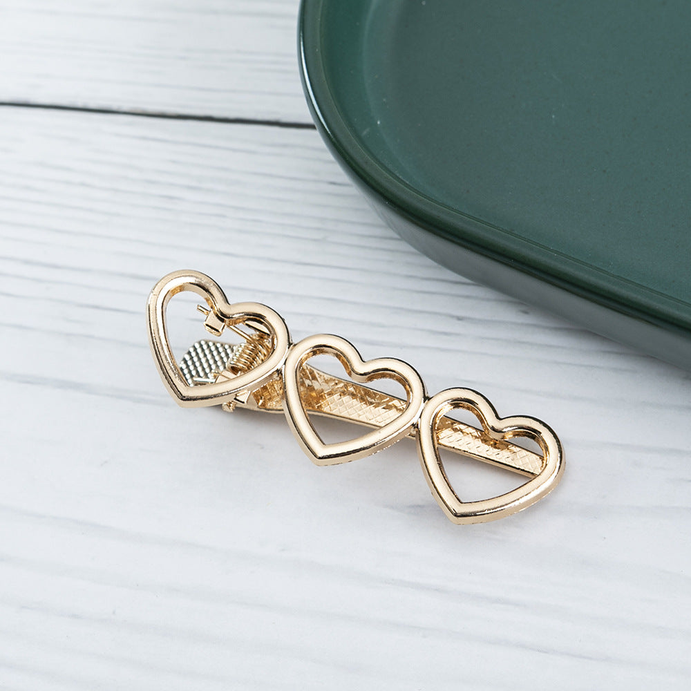 [1 PIECE] Triple Hearts Metal Hair Clip – Allie Reese Cute Things