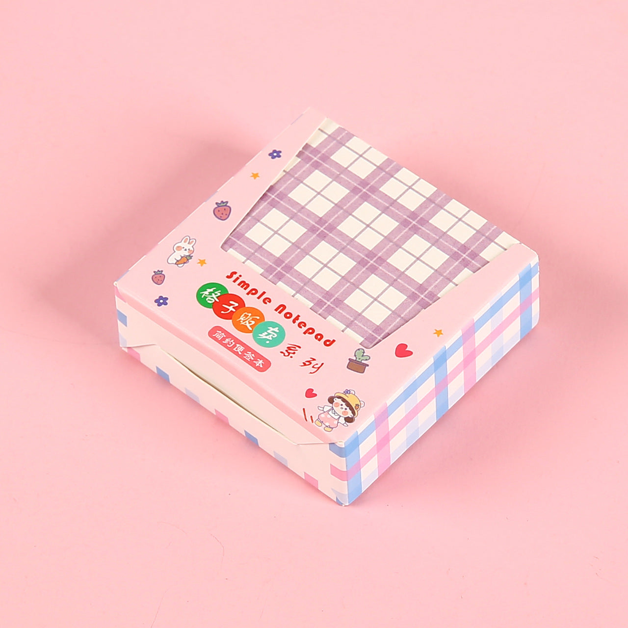 [1 BOX] Mini Plaid Note Paper in a Box - 200 Sheets – Allie Reese Cute ...