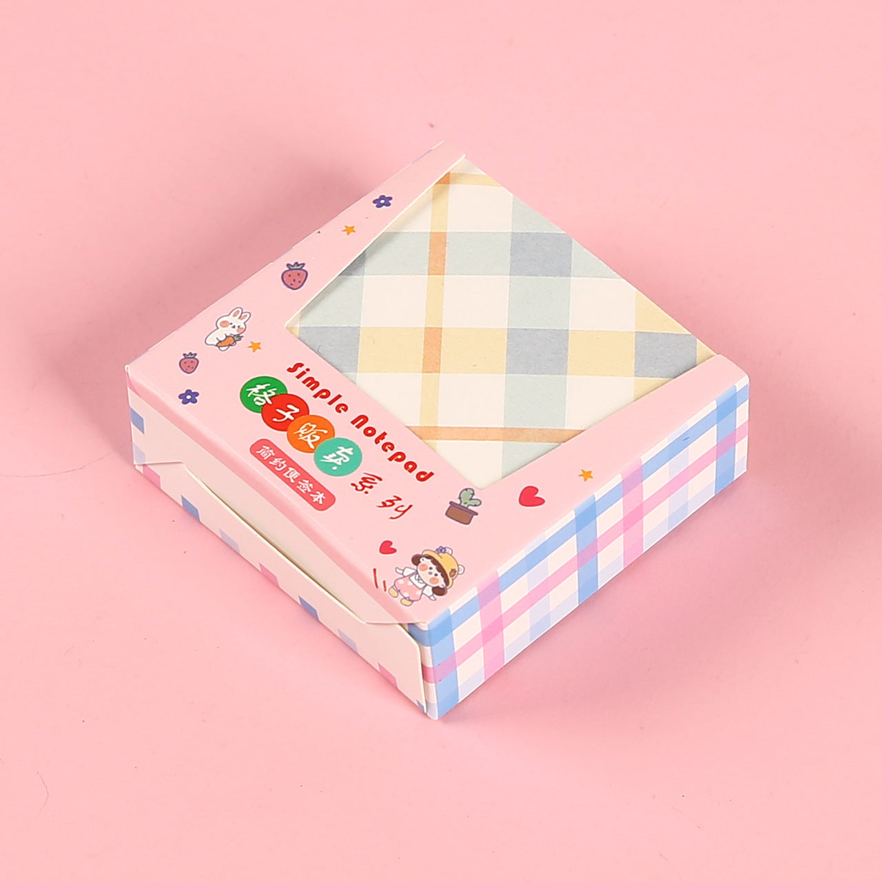 [1 BOX] Mini Plaid Note Paper in a Box - 200 Sheets – Allie Reese Cute ...